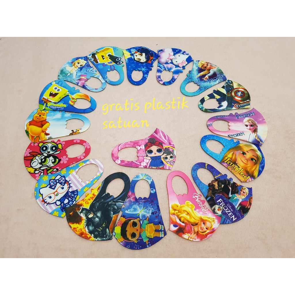 Jual MASKER SCUBA ANAK BERKARAKTER/KARAKTER PRINTING GAMBAR 3D CEWEK ...