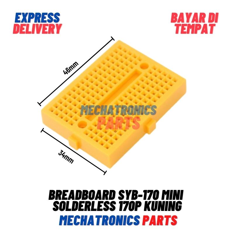 Jual [DEV-0021K] BREADBOARD SYB-170 MINI SOLDERLESS 170 170P KUNING ...