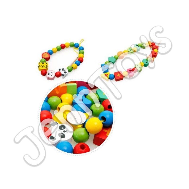 Jual JennToys - Mainan Kayu Mainan anak Meronce - ALPHANUMERIC STRING ...