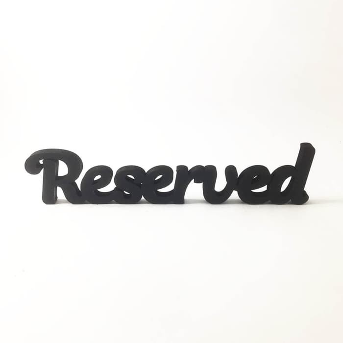 Jual Table Sign Letter | Reserved | 25 cm | Shopee Indonesia