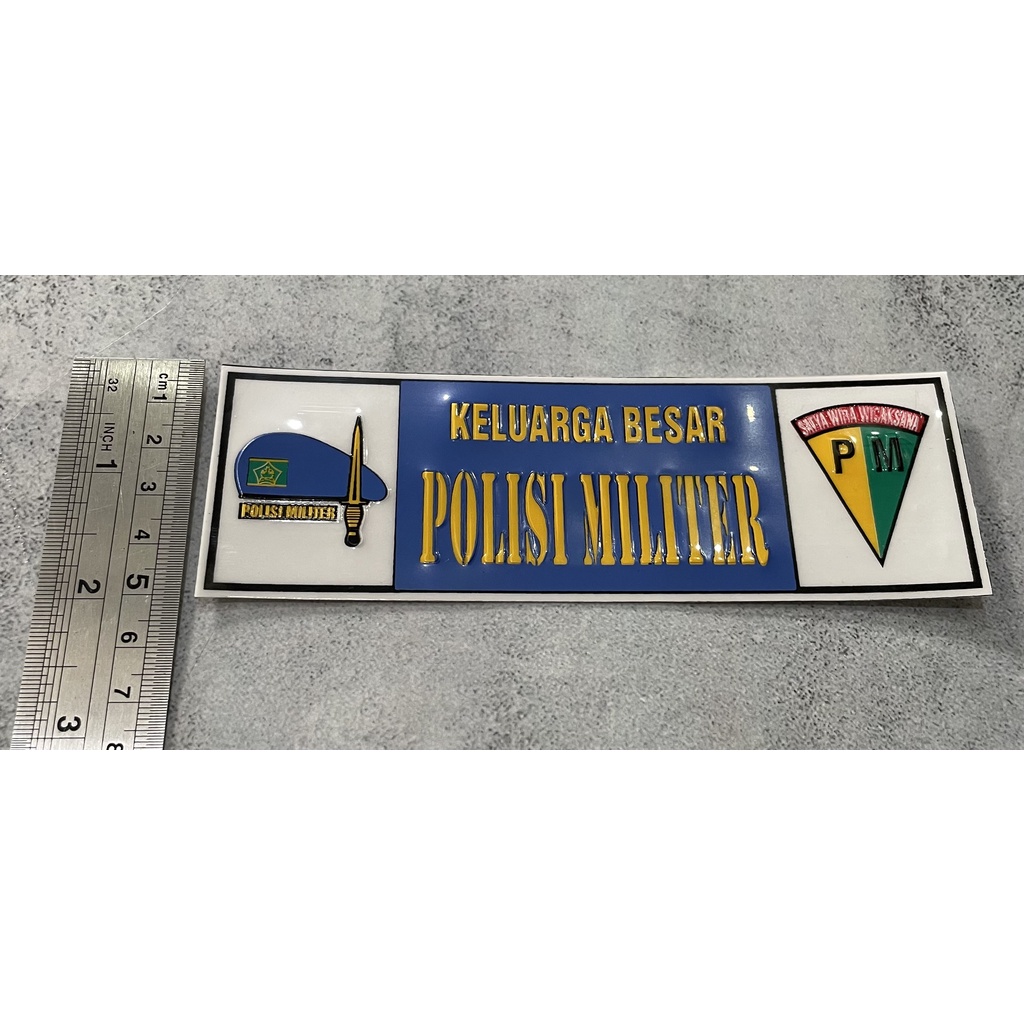 Jual Sticker PM (Panjang) - Stiker Polis* Militer - Sticker Mobil PM ...