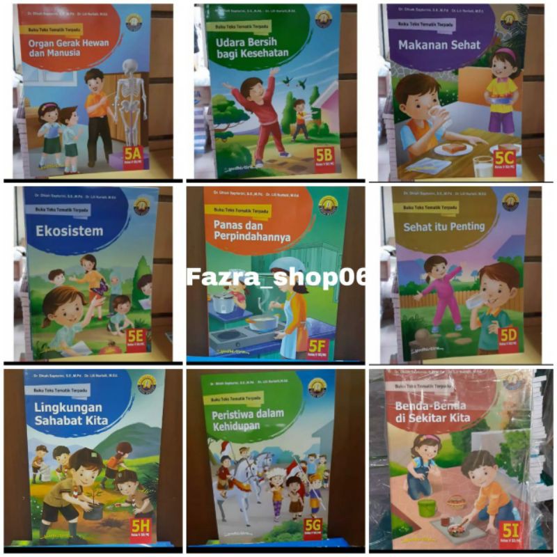 Jual Buku Teks Tematik Terpadu Sd Mi Kelas 5a 5b 5c 5d 5e 5f 5g 5h 5i