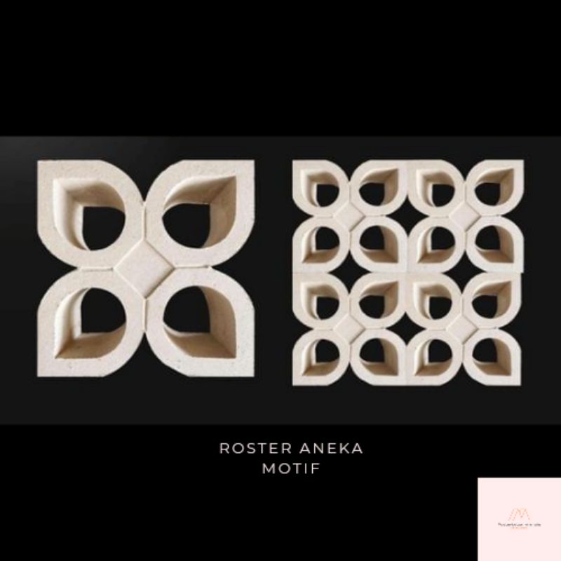 Jual Roster beton minimalis motif bunga bali putih | Shopee Indonesia