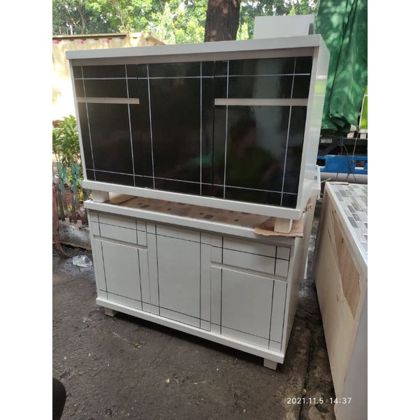 Jual Meja Kompor Kayu Minimalis 3pintu(Kayu Bloktik) | Shopee Indonesia