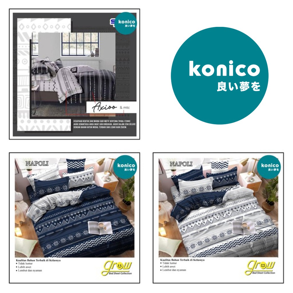 Jual KONICO kain Katun sprei Meteran Motif MINIMALIS NAPOLI Tabur Star Esra GROW Catra ELBHE ...