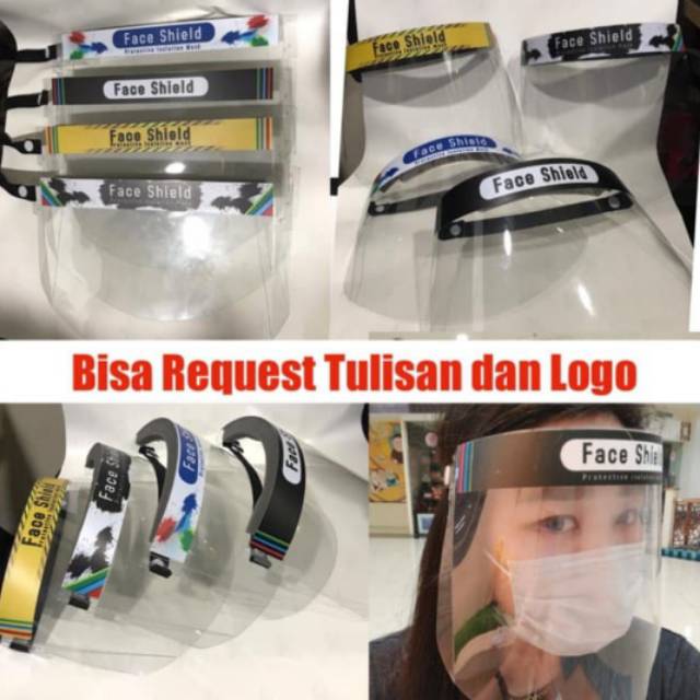 Jual Face shield custom logo nama perusahaan | Shopee Indonesia