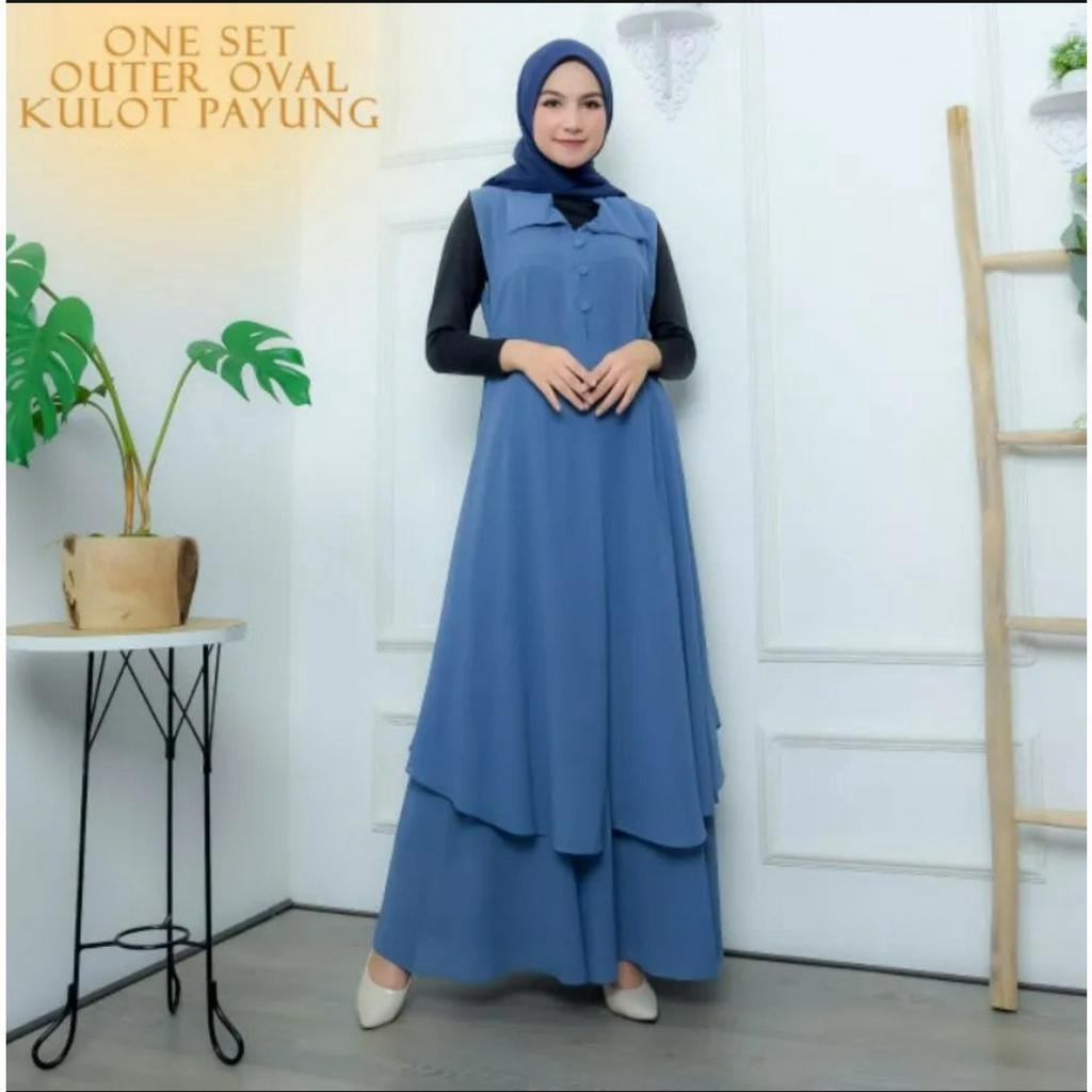 Jual SETCEL setelan celna kulot payung | baju one set wanita terbaru ...