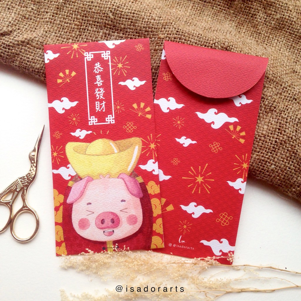 Jual 10pcs Angpao Imlek 2019 Shio Babi Pig / Hong Bao / Angpau / Amplop ...