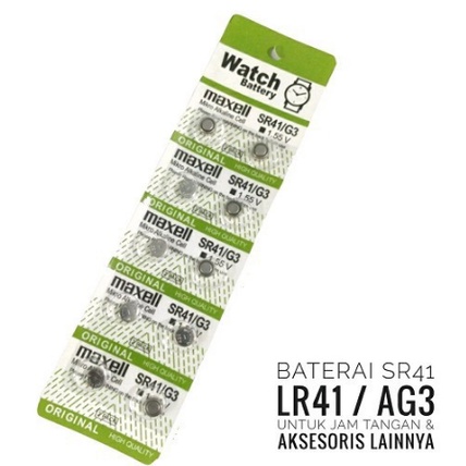 Jual Baterai Batre Battery Lithium Jam Kancing bulat AG3 LR41 SR41 Maxell LR 41 AG 3 SR 41 ...