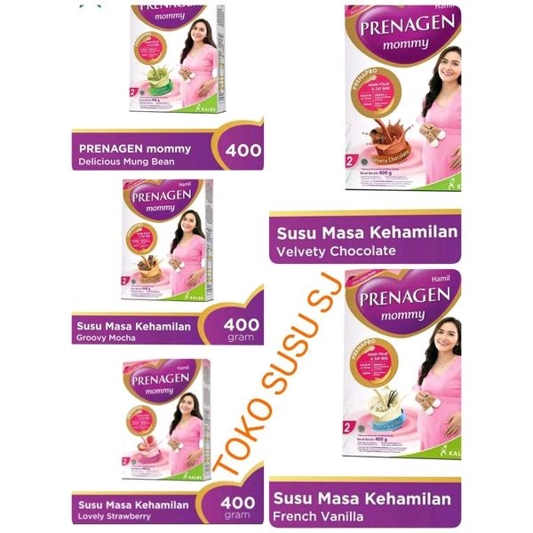Jual PRENAGEN MOMMY IBU HAMIL COKLAT VANILA MOKA STRAWBERRY KACANG HIJAU 360 GR/MOCHA/CHOCOLATE ...