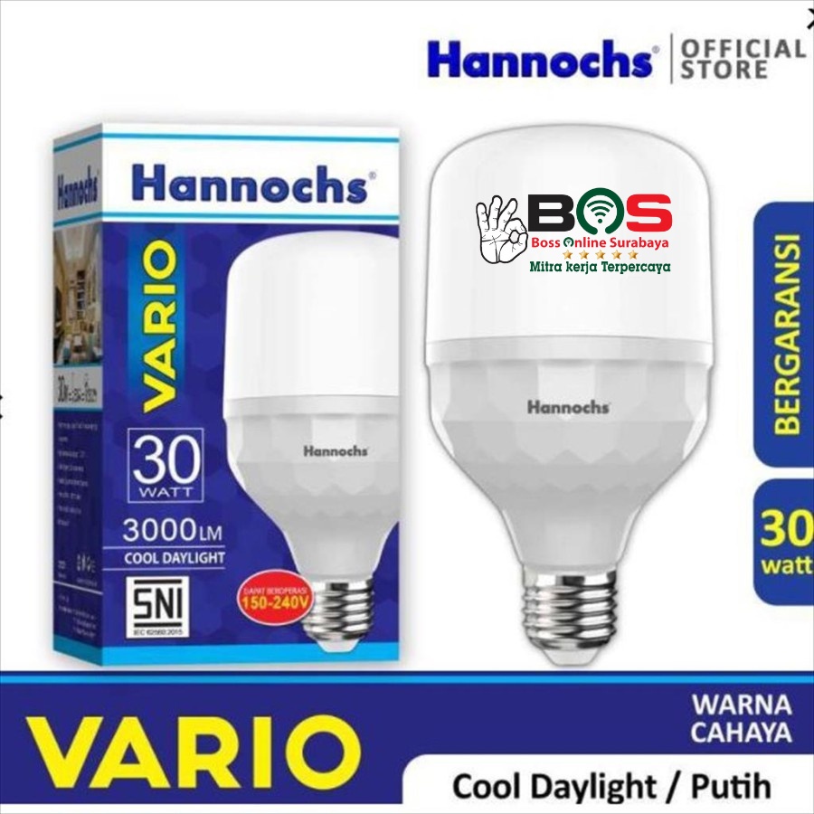 Jual Lampu Kapsul Bohlam LED Hannochs VARIO Cahaya Putih 30W 30 Watt 6500K | Shopee Indonesia
