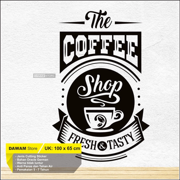 Jual Stiker Dinding Kaca Dekorasi Wall Sticker Coffee Shop Wall Decor ...