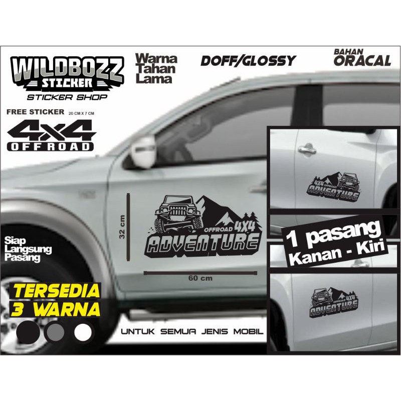 Jual sticker pintu mobil 4x4 adventure keren | Shopee Indonesia