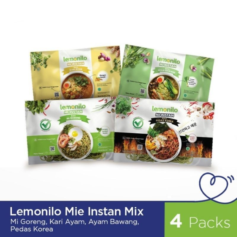Jual Lemonilo Mie Instant Sehat NON MSG- Mie Lemonilo Komplit 4 Rasa ...