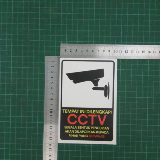 Jual Stiker tanda CCTV PUTIH | Shopee Indonesia