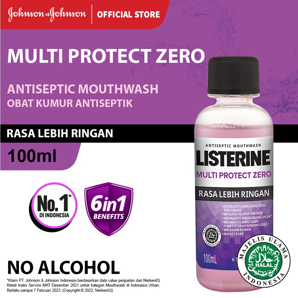 Jual LISTERINE Multi Protect Zero Antiseptic Mouthwash / Obat Kumur ...
