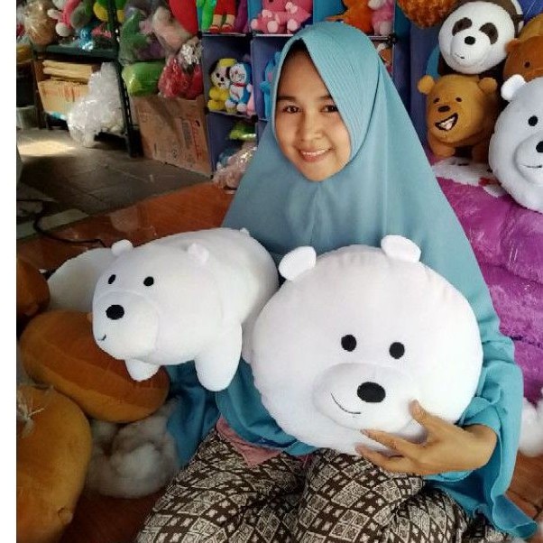 Jual Paket boneka & bantal miniso we bare bears 40cm | Shopee Indonesia