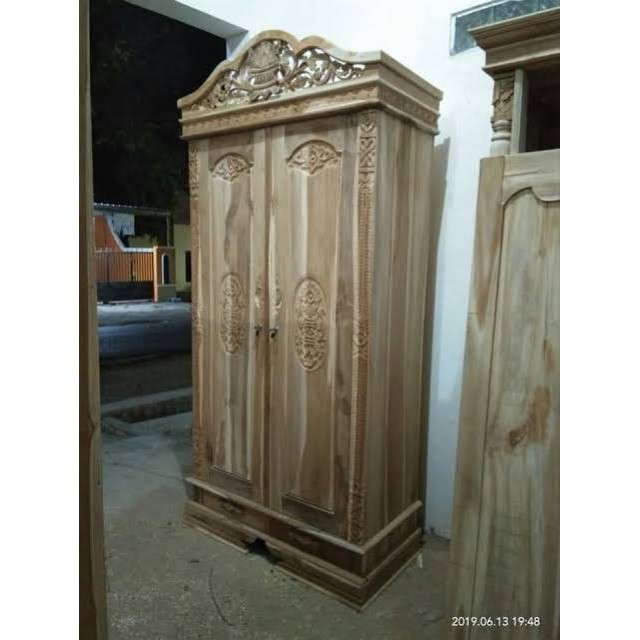 Jual Lemari almari jati pintu 2 ukuran 150*50*235 | Shopee Indonesia