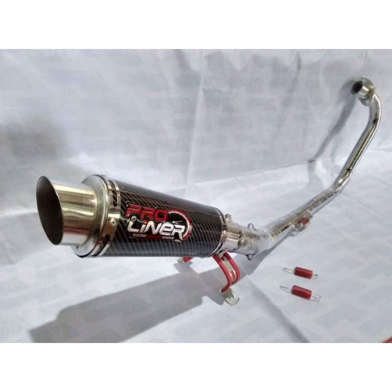 Jual knalpot proliner black carbon untuk viksion,beat,Vario,cbr150r ...