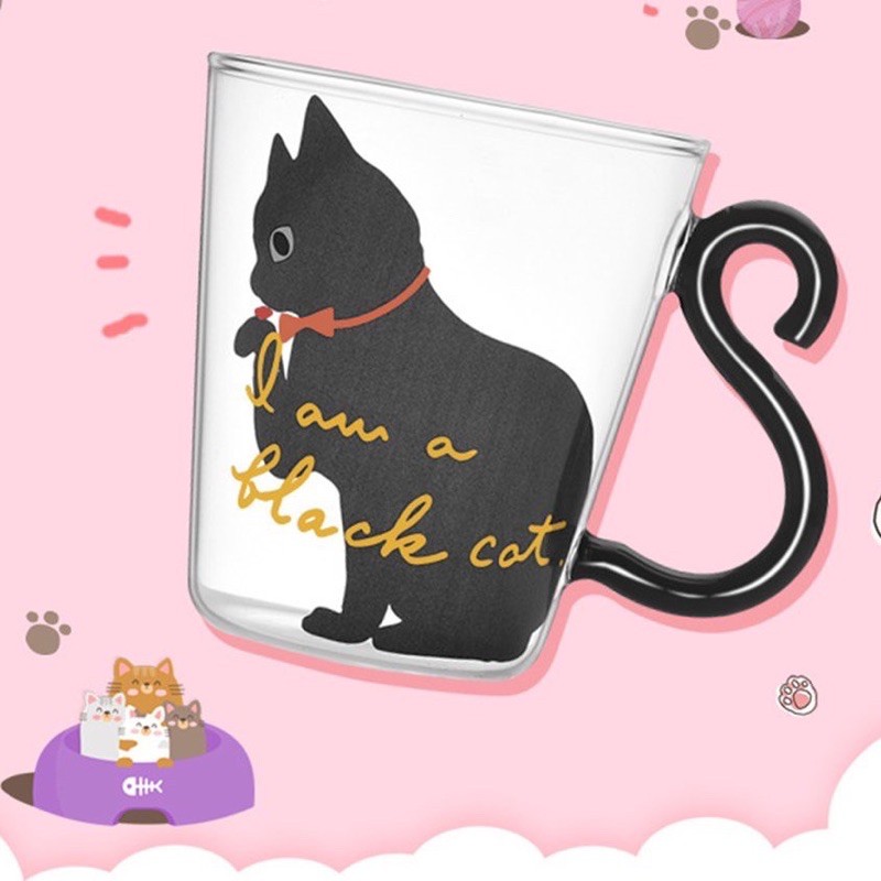 Jual Gelas Kucing Mug Kaca Transparan Ekor Unik Lucu untuk Susu Anak ...