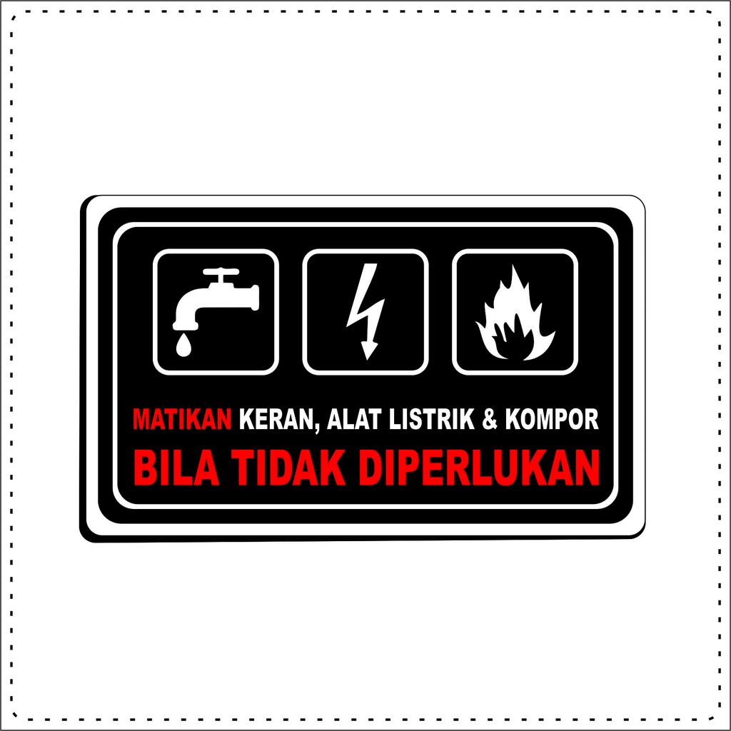 Jual MATIKAN KERAN, ALAT LISTRIK & KOMPOR BILA TIDAK DIPERLUKAN - KARET ...