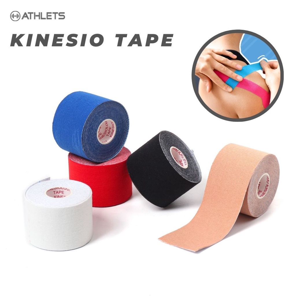Jual ATHLETS Kinesio Tape Plester Otot Muscle Tapping Kinesiology | Shopee Indonesia