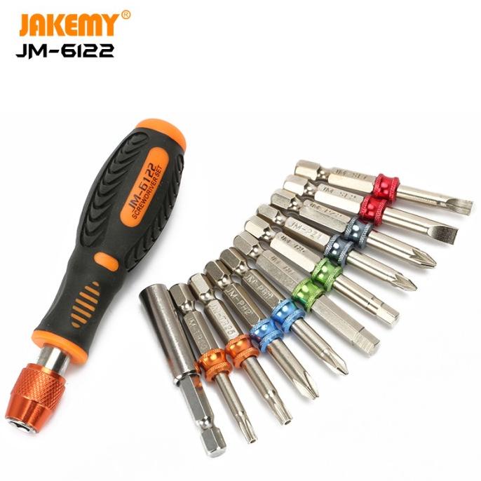 Jual Jakemy Obeng Set 12 in 1 - JM-6122 - Black/Orange hpart33 | Shopee ...