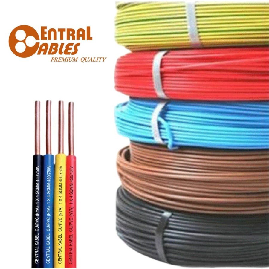 Jual SNI CENTRAL KABEL NYA 10 Sqmm 750V LMK 100Meter ( NYA / BV 10mm 1x10mm 10mm2 ) | Shopee ...