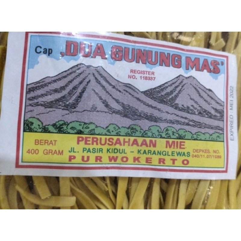 Jual Bakmi Mie Gepeng Pipih Dua Gunung Mas Purwokerto Banyumas | Shopee ...