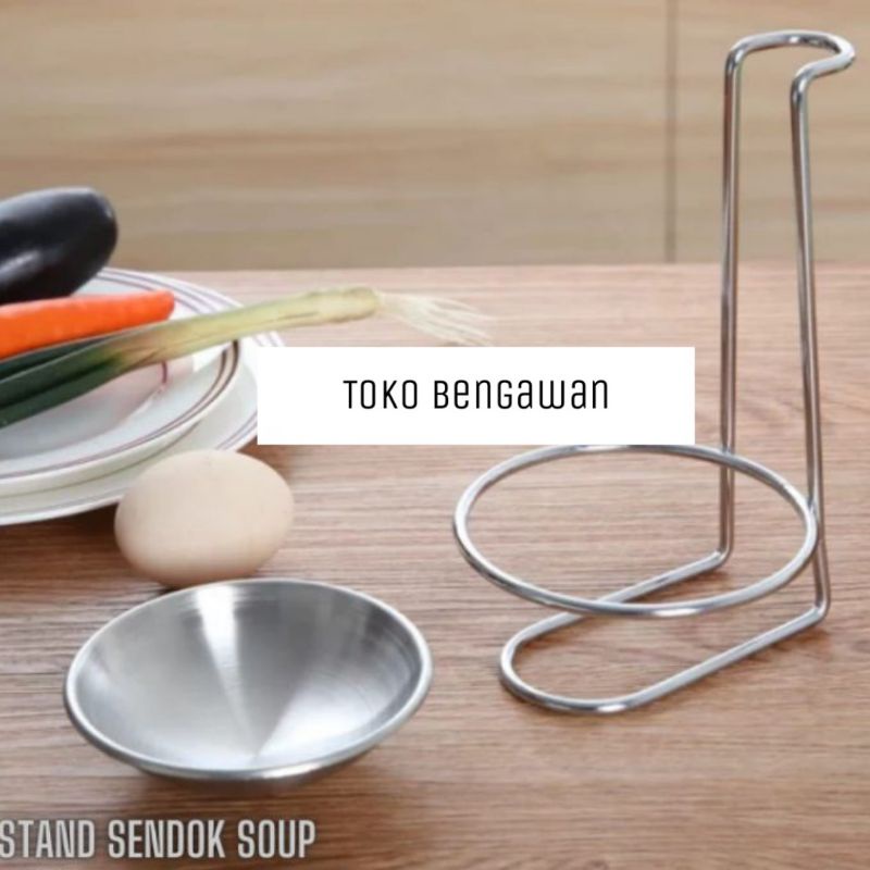Jual Ladle Stand STAINLESS Soup Ladle Sendok Soup Sup Stand Penegak ...