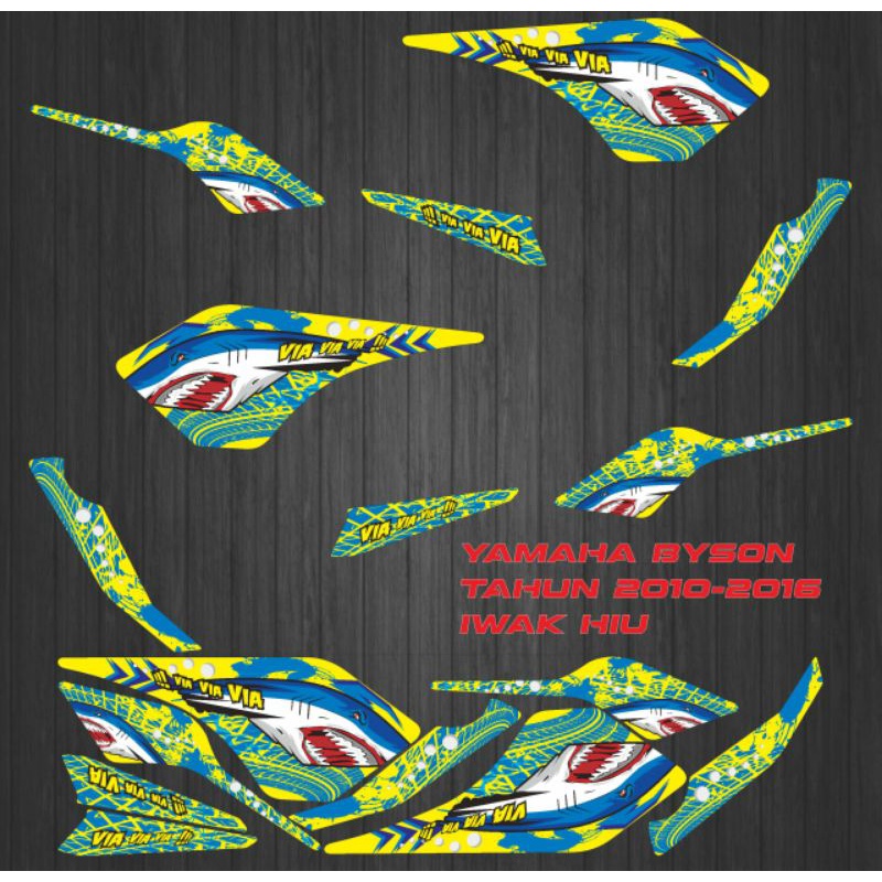 Jual STIKER STRIPING DECAL VARIASI YAMAHA BYSON / YAMAHA BISON 2010 ...