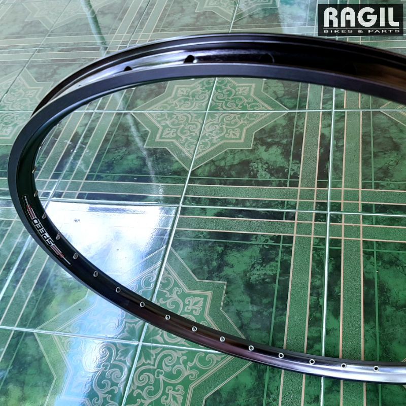 Jual VELG RIMS RIM 26 SPEED DOUBLE WALL LUBANG 36 36H HITAM SEPEDA ...
