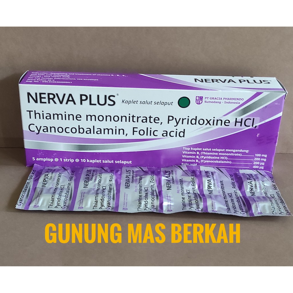 Jual NERVA PLUS Nerva Plus Kaplet - Multivitamin dan mineral tubuh ...