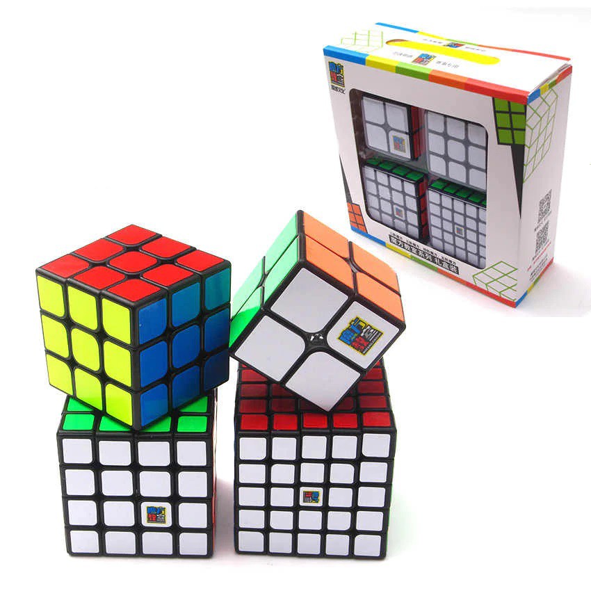 Jual Paket Puzzle Kubus Teka Teki 2x2 3x3 4x4 5x5 Moyu Gift Box - Paket ...