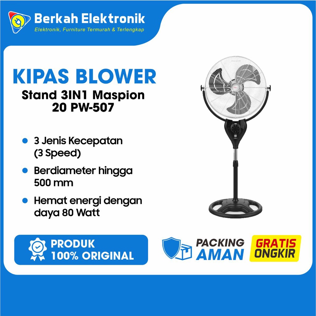 Jual Kipas angin maspion PW 507 (20inci) | Shopee Indonesia
