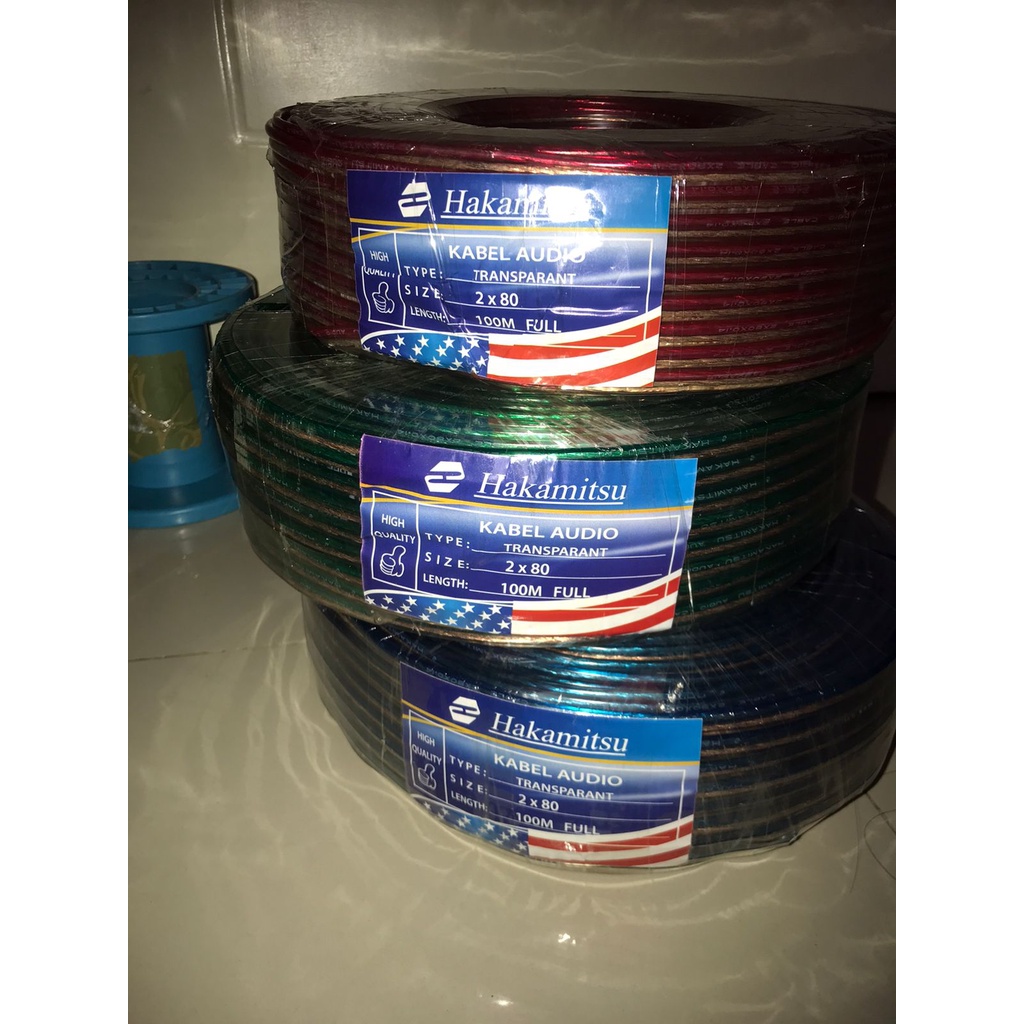 Jual KABEL LISTRIK SERABUT TRANSPARAN audio speaker 2 X 80 ISI 2 JALUR | Shopee Indonesia
