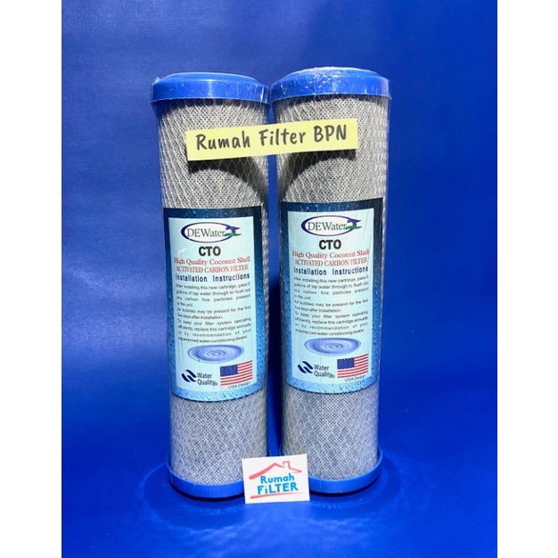 Jual Carbon Block Dewater 10" /CTO Dewater 10" /Filter air (Per-PCS) | Shopee Indonesia