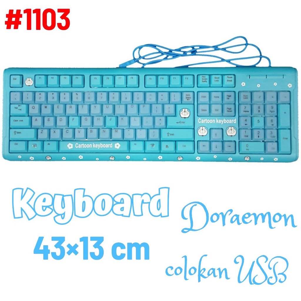 Jual Keyboard Doraemon/ Keyboard motif Doraemon | Shopee Indonesia