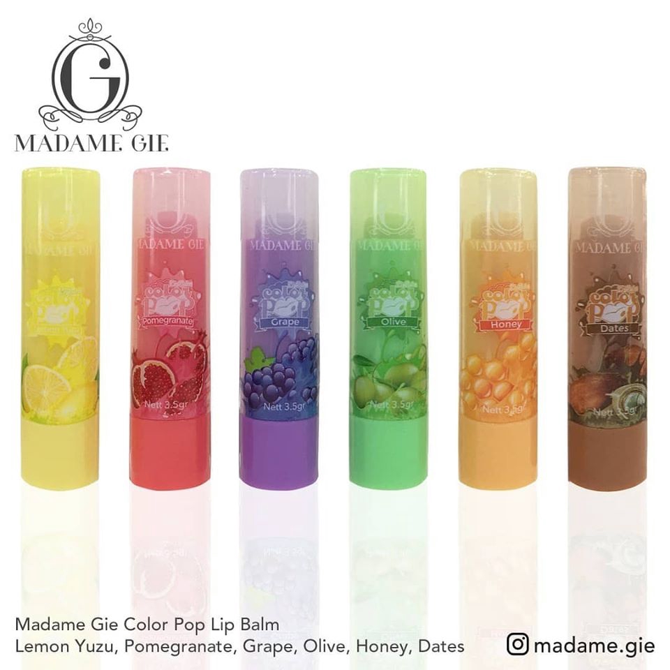 Jual MADAME GIE Color Pop Lip Balm Fruity Series 3.5g | Shopee Indonesia