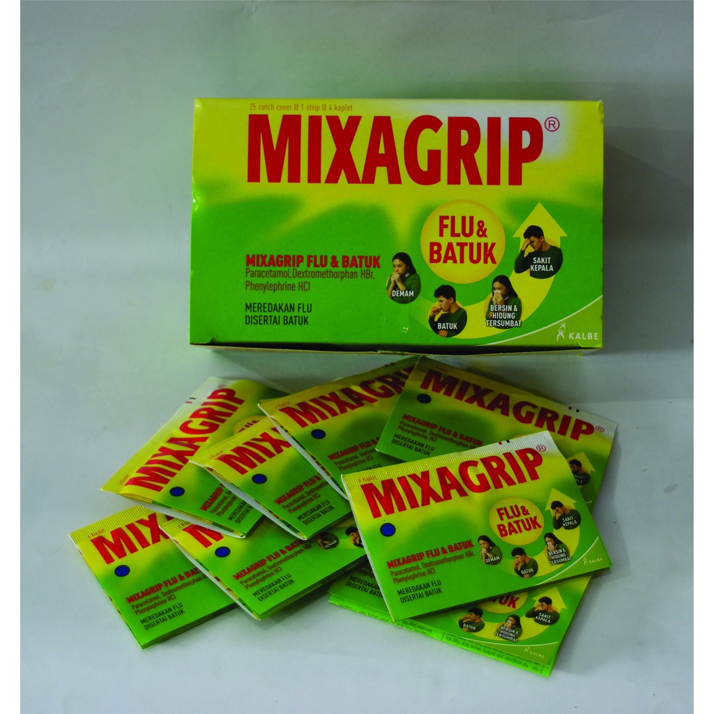 Jual Mixagrip Flu & Batuk Tablet (Obat Batuk, Flu, Demam, Hidung ...