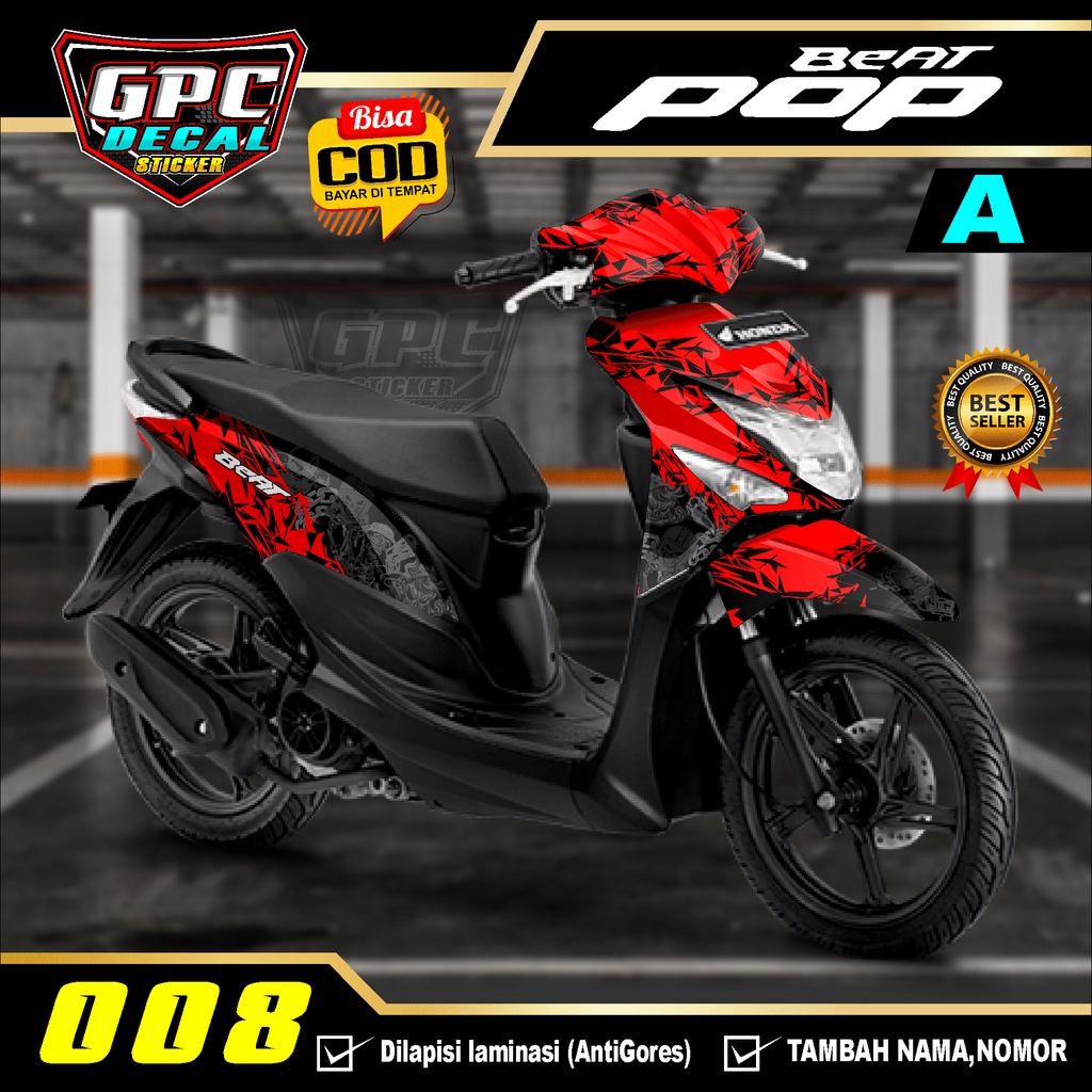 Jual Decal sticker Fullbody Beat Pop 008- Variasi List Motor Desain ...