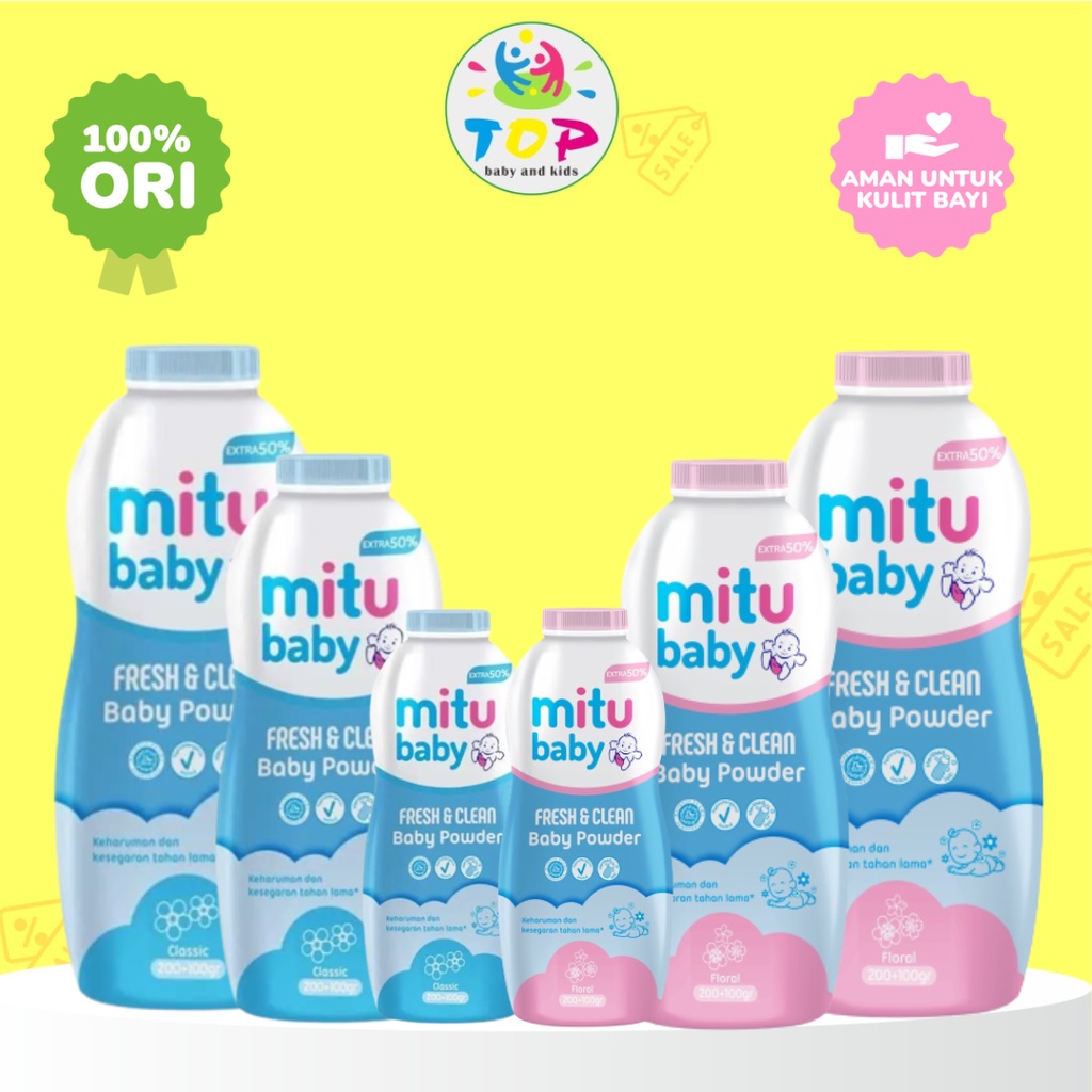Jual ~TOP~ MITU BABY POWDER CLASSIC & FLORAL (PILIH VARIAN DI VARIASI ...