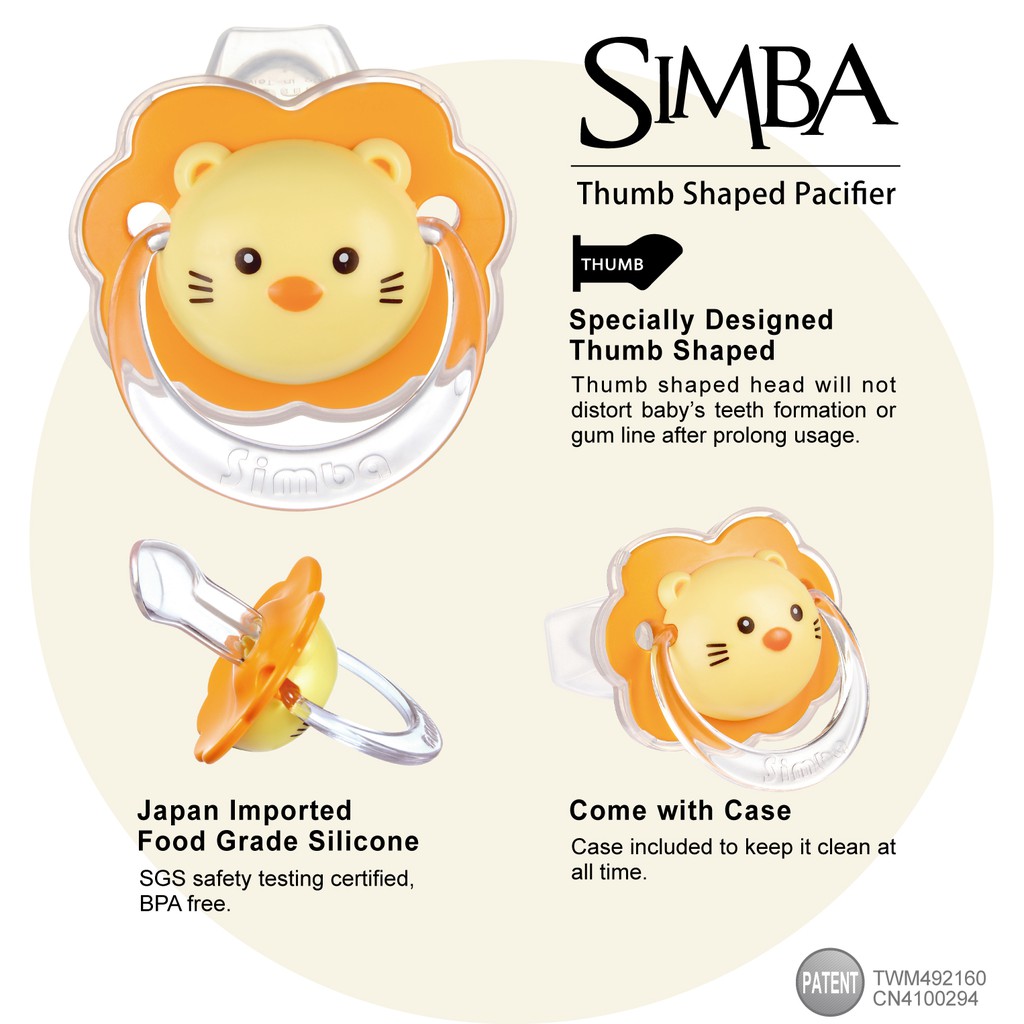 Jual SIMBA I Simba Thumb Shape Pacifier 0m+/6m+ I Pacifier Bayi I ...
