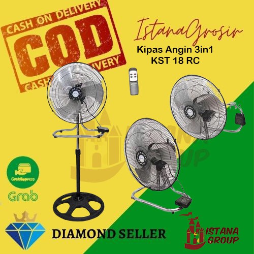 Jual MIYAKO Kipas Angin Besi KST 18 RC remote control fan miyako ...