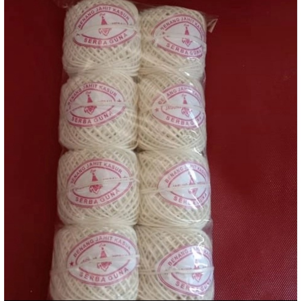 Jual benang kasur besar,benang bol,benang jahit putih,eceran,harga per ...