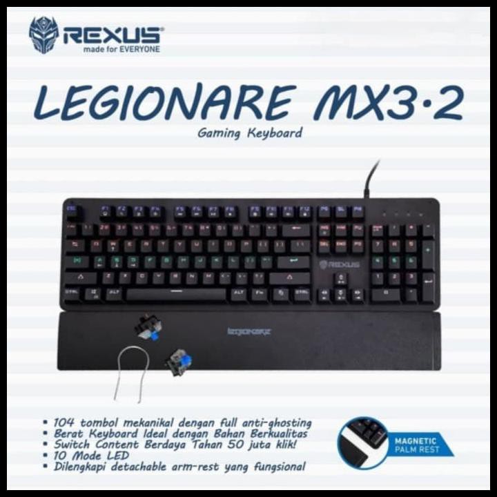 Jual Keyboard Gaming Mechanical Rexus Mx3.1 / Rexus Mx 3.1 | Shopee ...