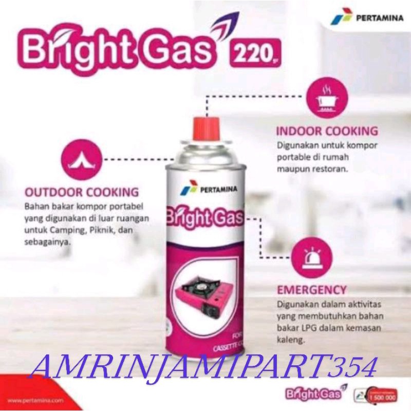 Jual Bright Gas Can 220Gr Produksi Pertamina Bukan Refill | Shopee ...