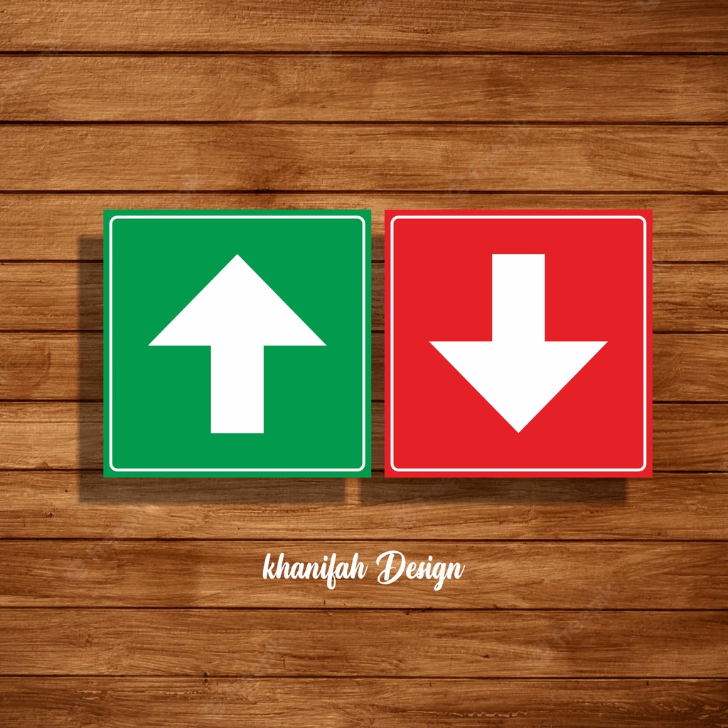Jual Arrow Sticker Panah KOTAK Naik Turun Tangga Stiker Label Tanda ...