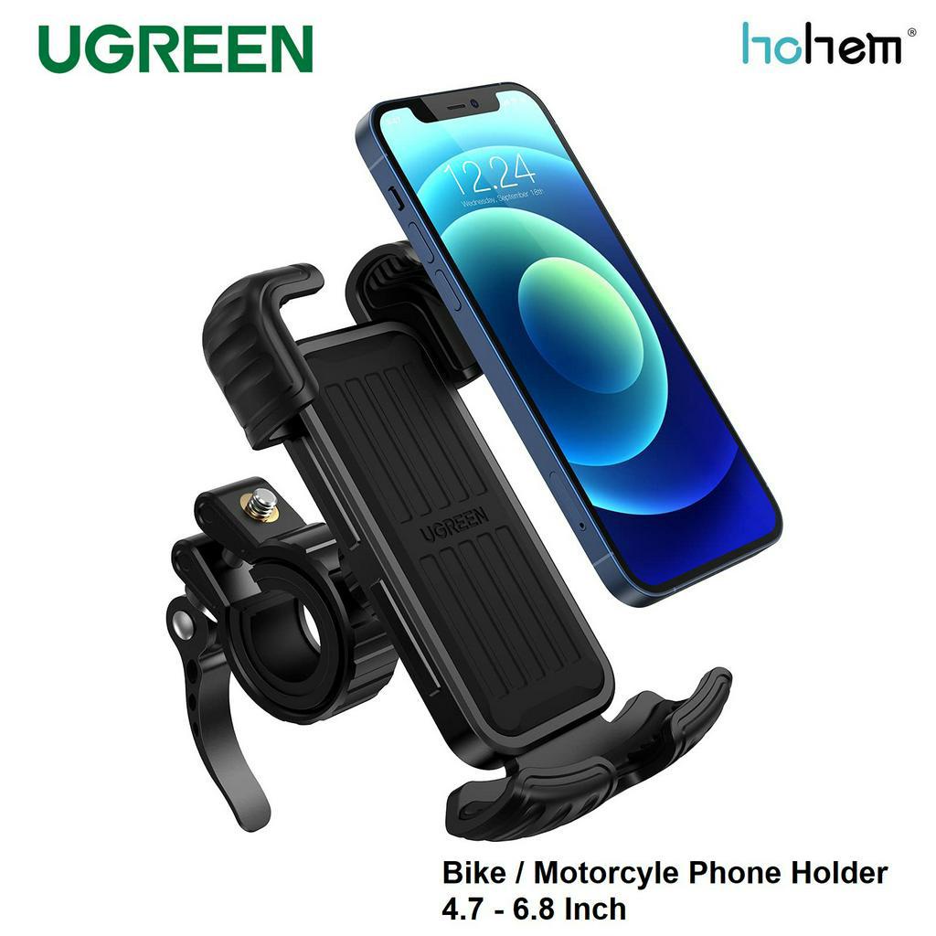 Jual UGREEN ORIGINAL Bike Phone Holder HP Stang Sepeda Motor Spion Handphone Mount Speda Jepit ...