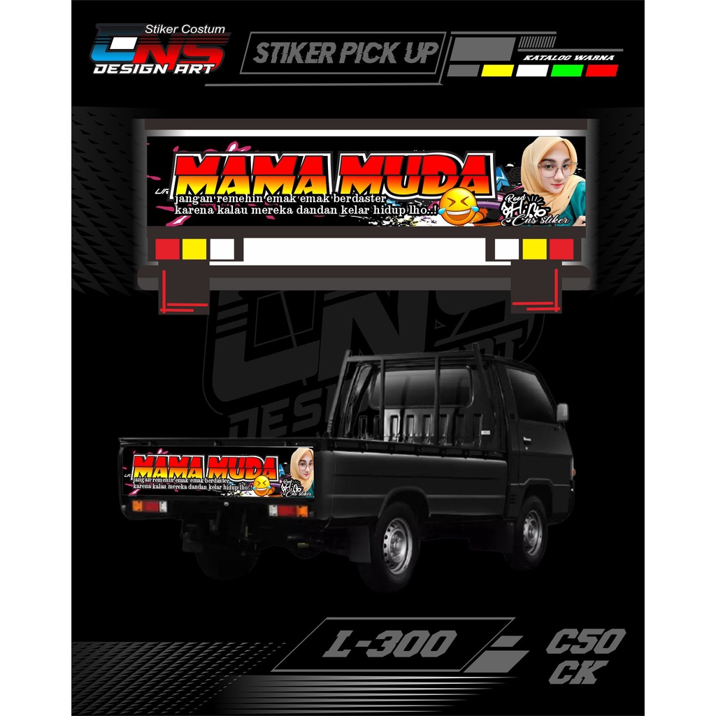 Jual stiker L300 stiker all pick up stiker pintu belakang L300 stiker ...